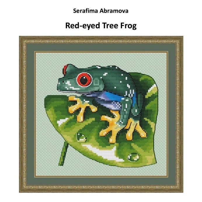 Red-eyed Treefrog Counted Cross Stitch Pattern Frog - Etsy