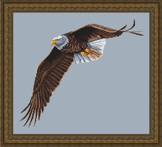 Bald Eagle Counted Cross Stitch Pattern | Etsy