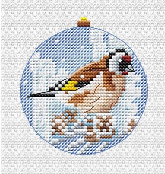 Cardinal Christmas Bubble Counted Cross Stitch Pattern - Etsy