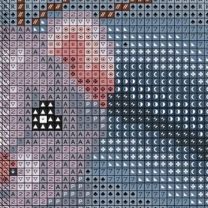 Stoat in Winter Counted Crosss Stitch Pattern, Stoat Embroidery Chart ...