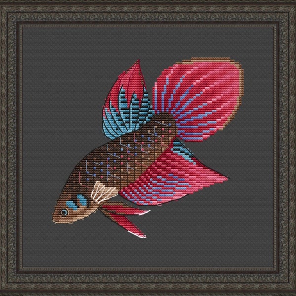 Fish Cross Stitch - Etsy