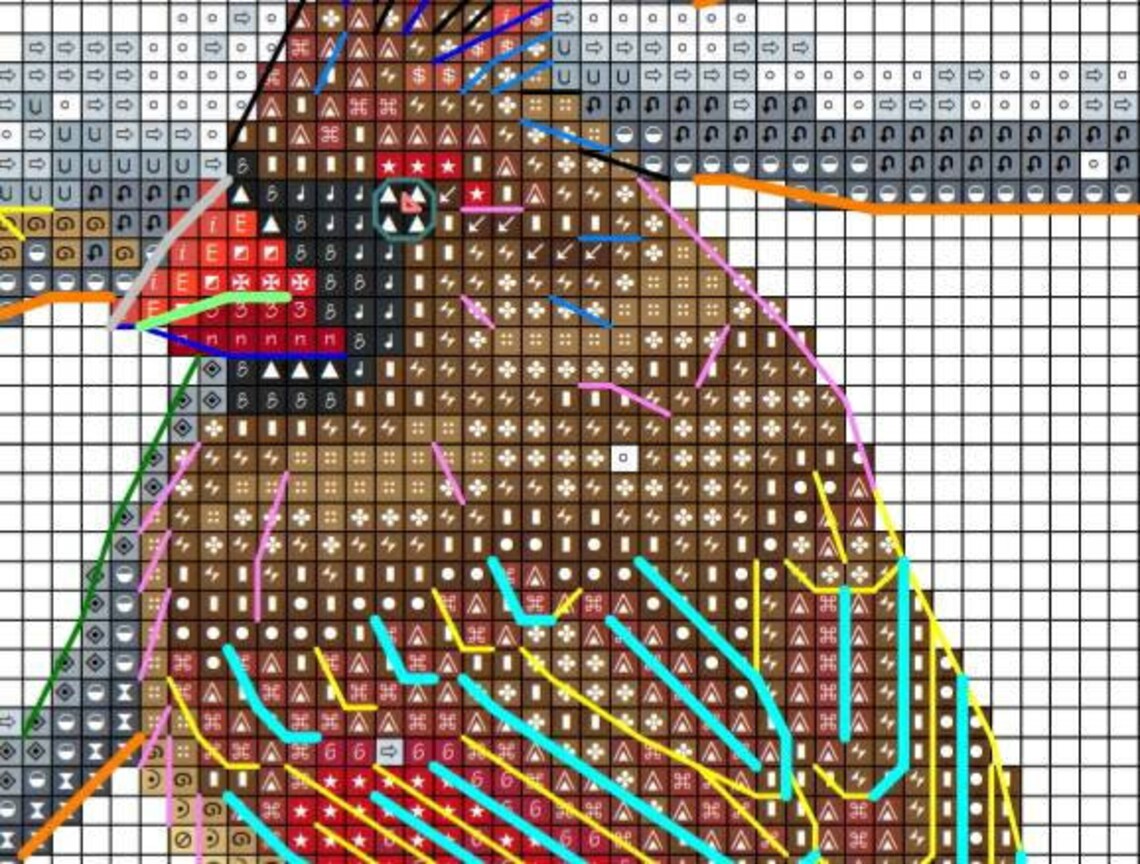 Cardinals Counted Cross Stitch Pattern | Etsy