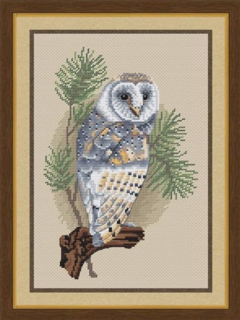 Barn Owl Counted Cross Stitch Pattern - Etsy