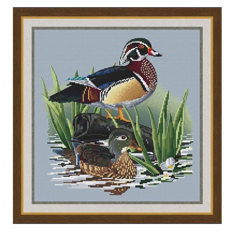 Duck Cross Stitch Picture - Etsy