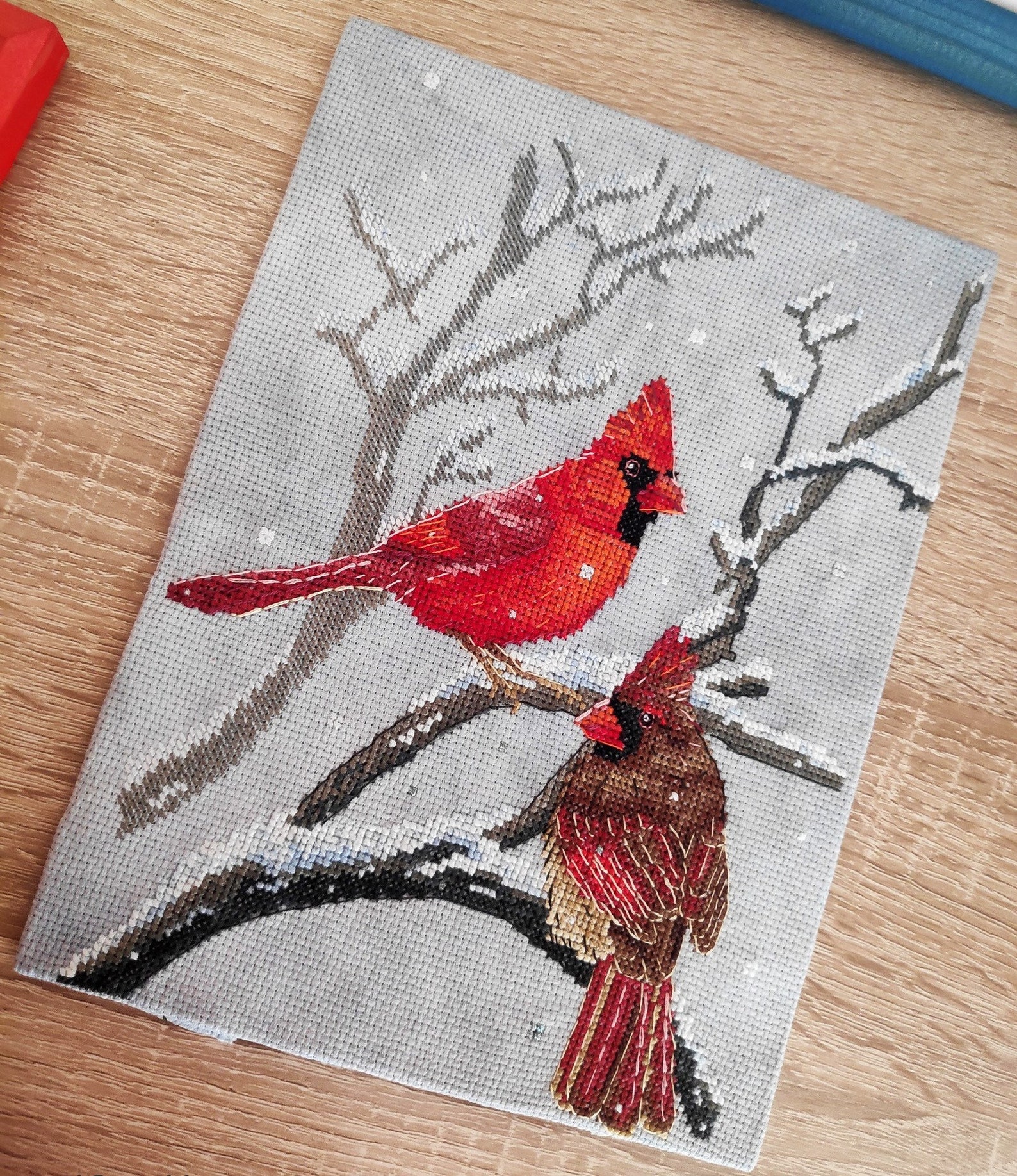 Cardinals Counted Cross Stitch Pattern - Etsy Canada