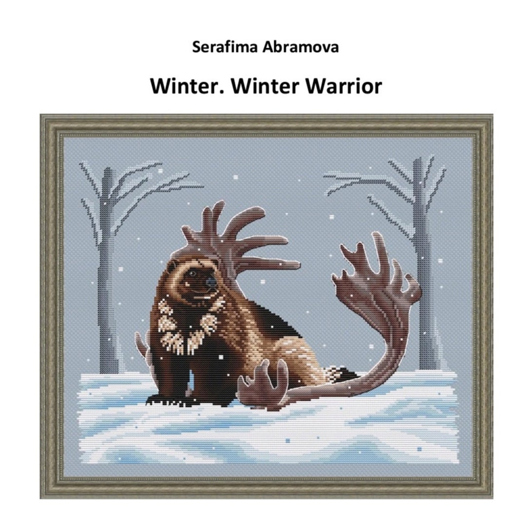 Wolverine in Winter Counted Cross Stitch Pattern - Etsy