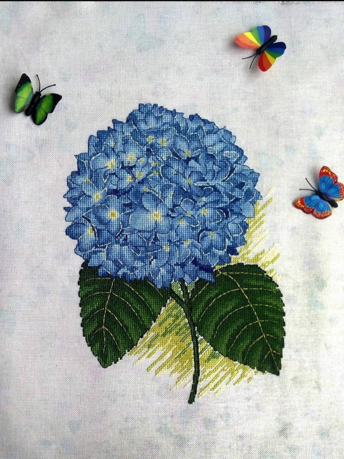 Blue Hydrangea Counted Cross Stitch Pattern Blue Flower - Etsy UK