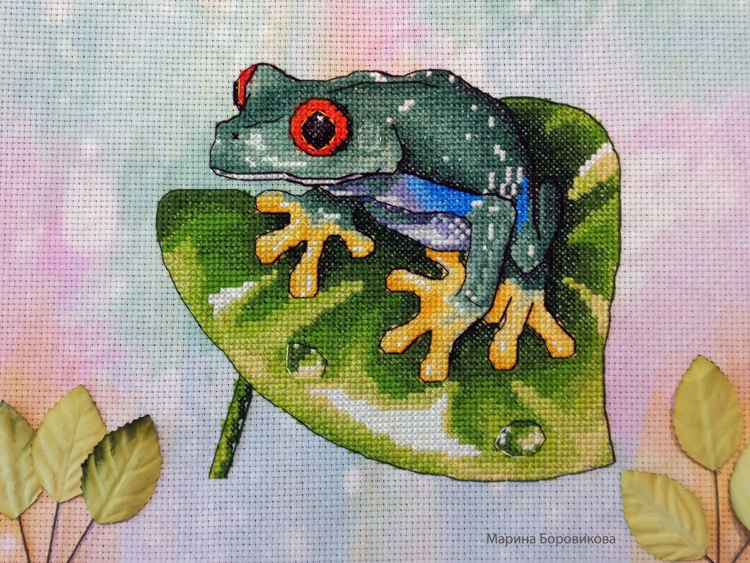 Red-eyed Treefrog Counted Cross Stitch Pattern Frog | Etsy