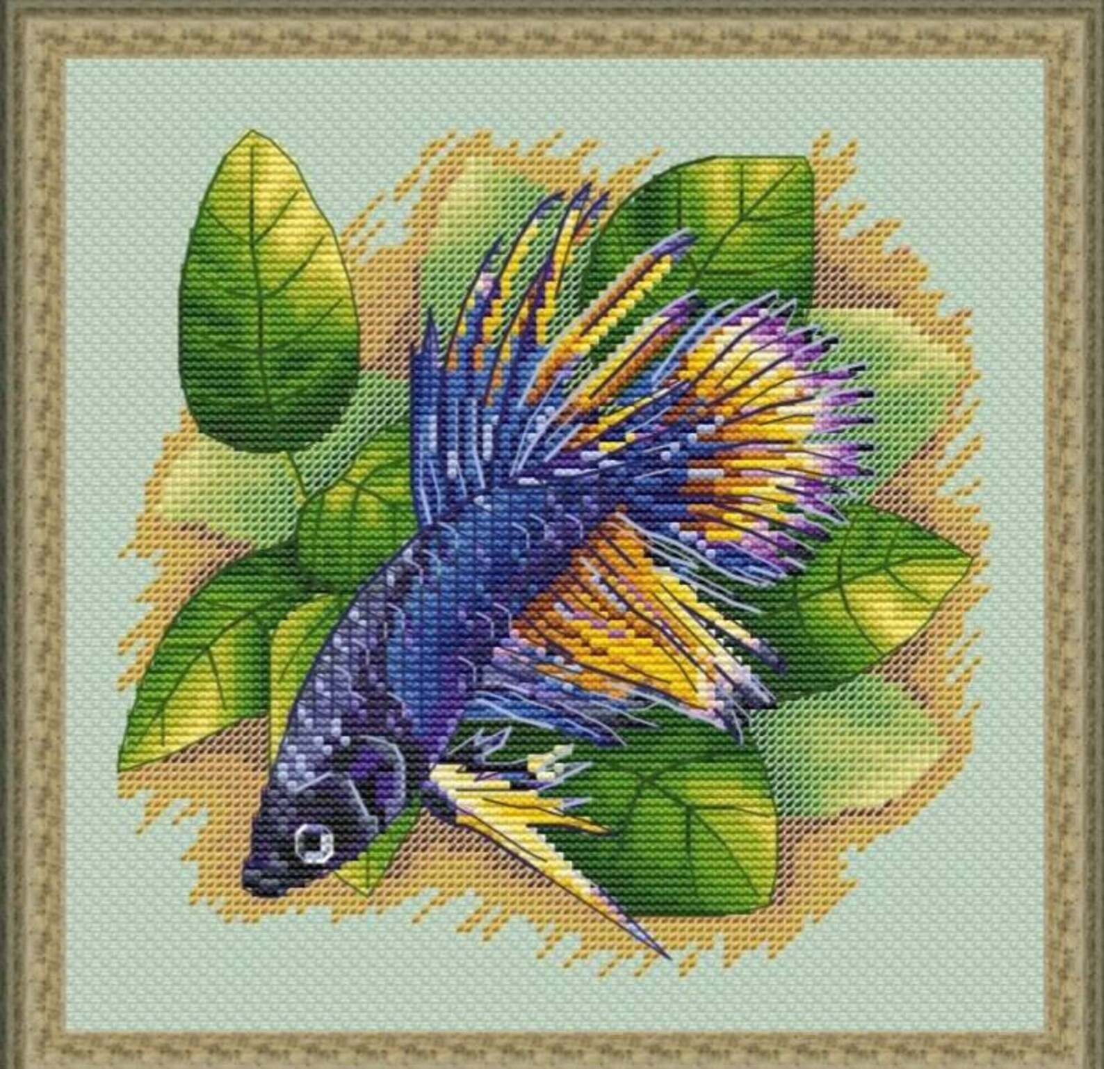 Crowntail Betta Fish Counted Cross Stitch Pattern Fish - Etsy UK