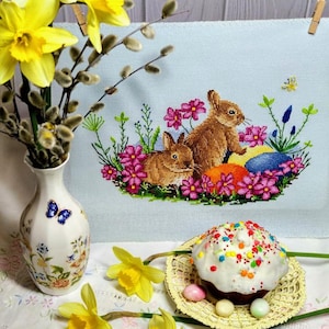 Easter Bunnies Counted Cross Stitch Pattern - Etsy
