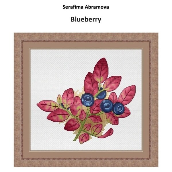 Blueberry Cross Stitch - Etsy
