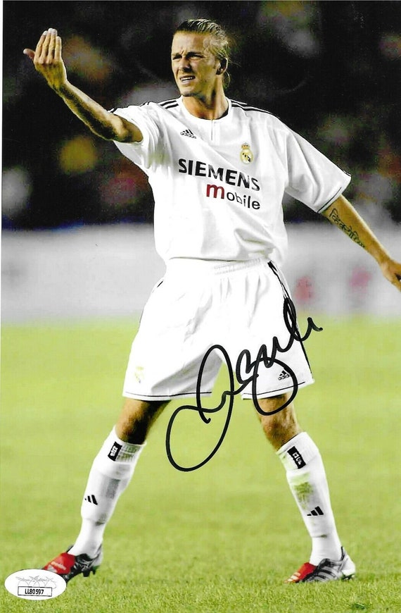 David Beckham Autographed 6 1/2x10 Photo JSA COA MLS England - Etsy ...