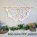 Macrame lotus mandala pdf pattern intermediate and advanced | Etsy