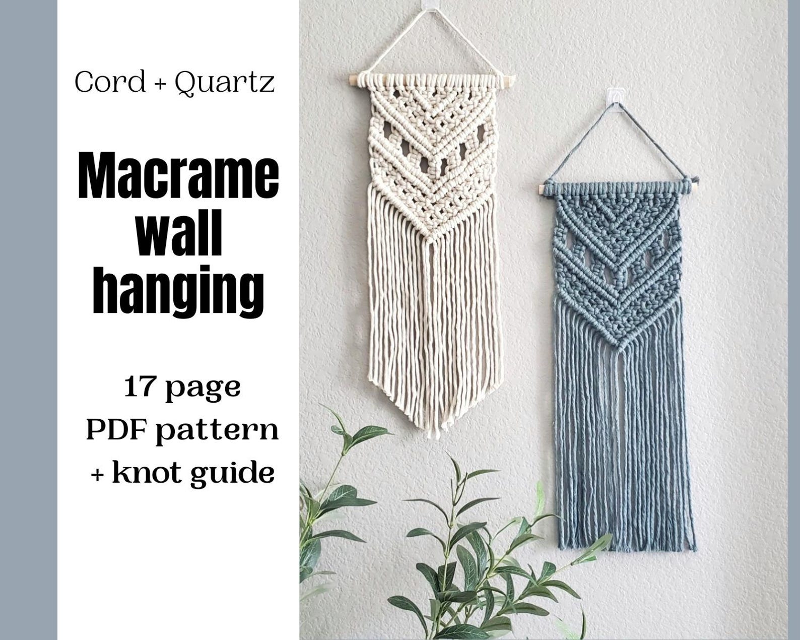 Beginner Macrame Wall Hanging Pdf Pattern. Macrame Patterns. Macrame ...