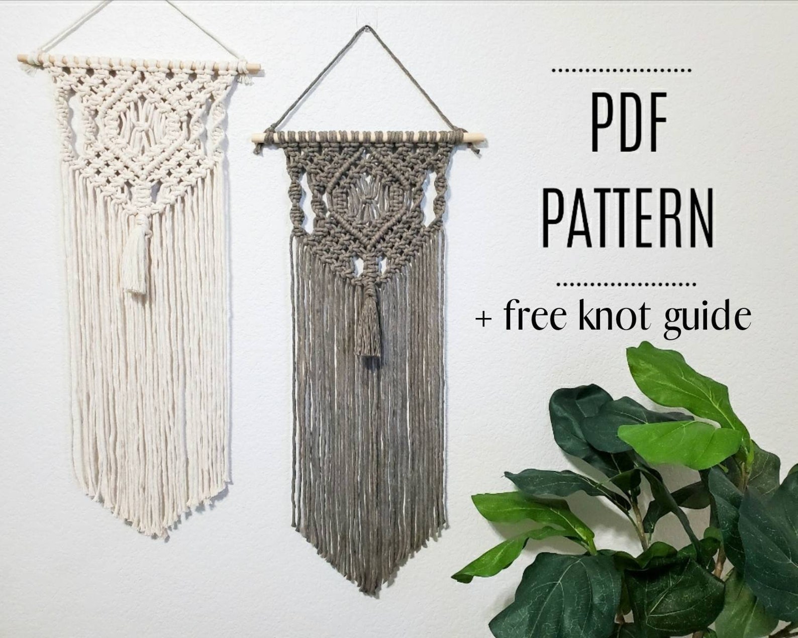 Beginner Macrame Wall Hanging Pdf Pattern. Macrame Tutorial. - Etsy