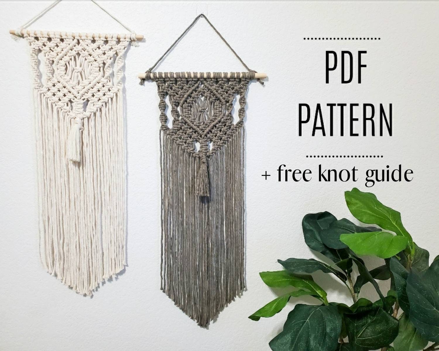 Beginner Macrame Wall Hanging Pdf Pattern. Macrame Tutorial. - Etsy