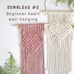 Macrame Heart Wall Hanging Pattern BUNDLE: 3 Valentines DIY Tutorials ...