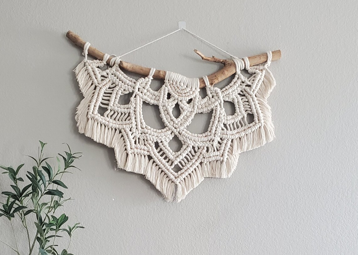 CLEARANCE Large Half Mandala Macramé Wall Hanging. Unique One - Etsy