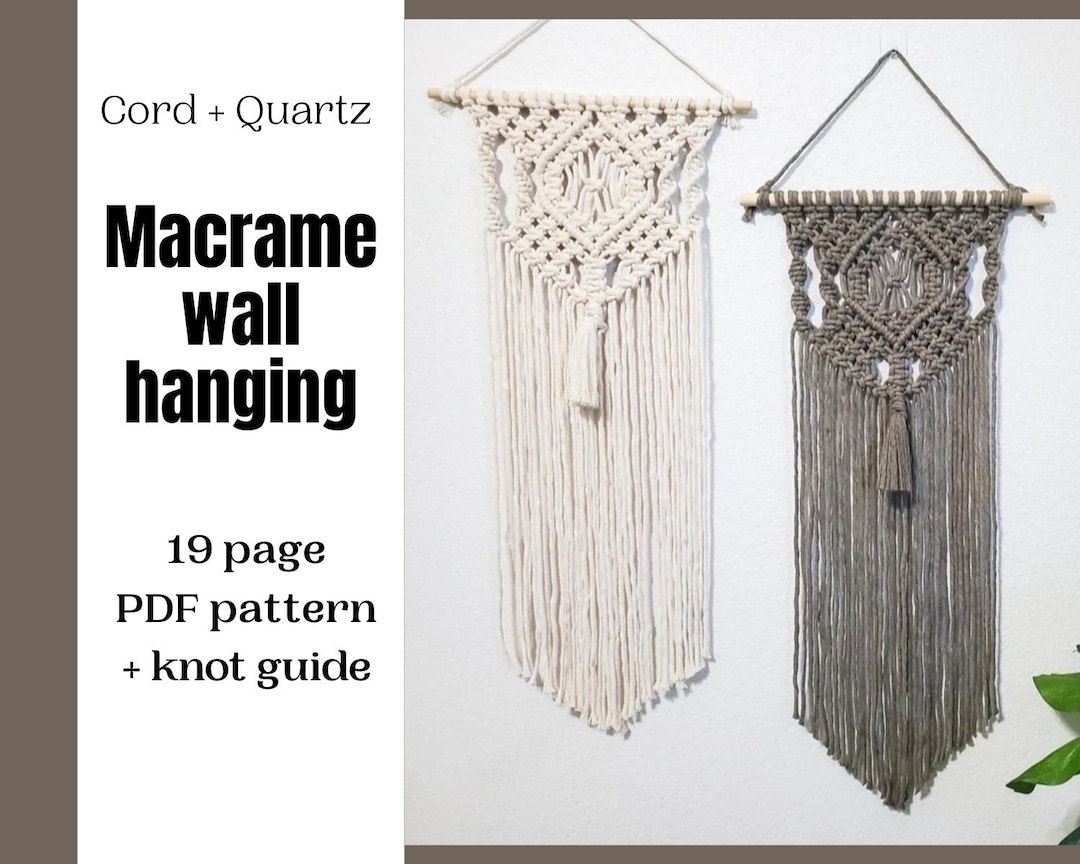 Beginner Macrame Wall Hanging Pdf Pattern. Macrame Tutorial. DIY Wall ...