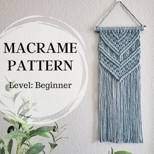 Beginner Macrame Wall Hanging Pdf Pattern. Macrame Tutorial. - Etsy