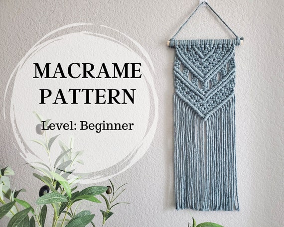 Beginner Macrame Wall Hanging Pdf Pattern. Macrame Patterns. - Etsy
