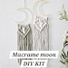 Macrame Moon and Crystal DIY KIT. Beginner Tutorial and Materials ...