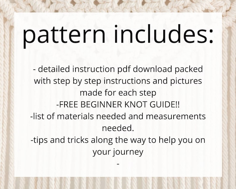 Beginner Macrame Wall Hanging Pdf Pattern. Macrame Patterns. - Etsy