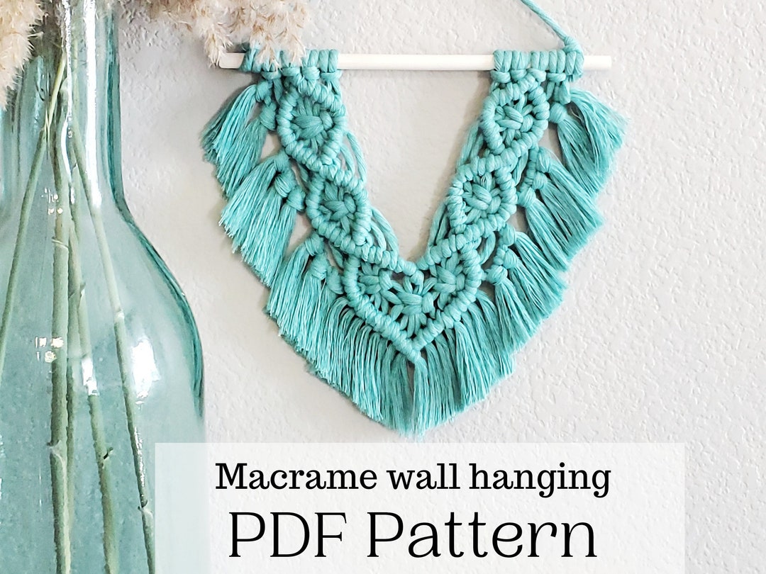 Macrame Wall Hanging Pdf Pattern, Beginner Macrame Tutorial, DIY ...