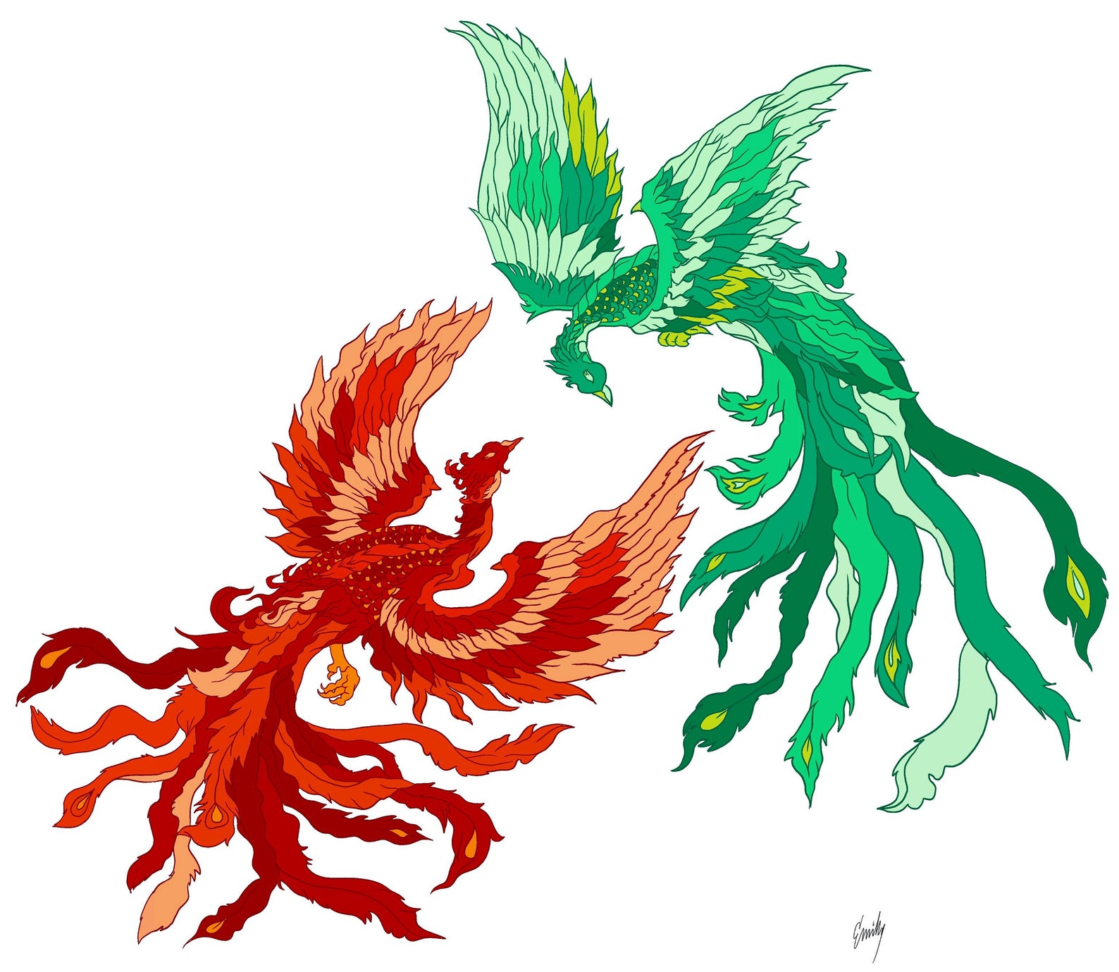 Phoenix Sticker - Etsy