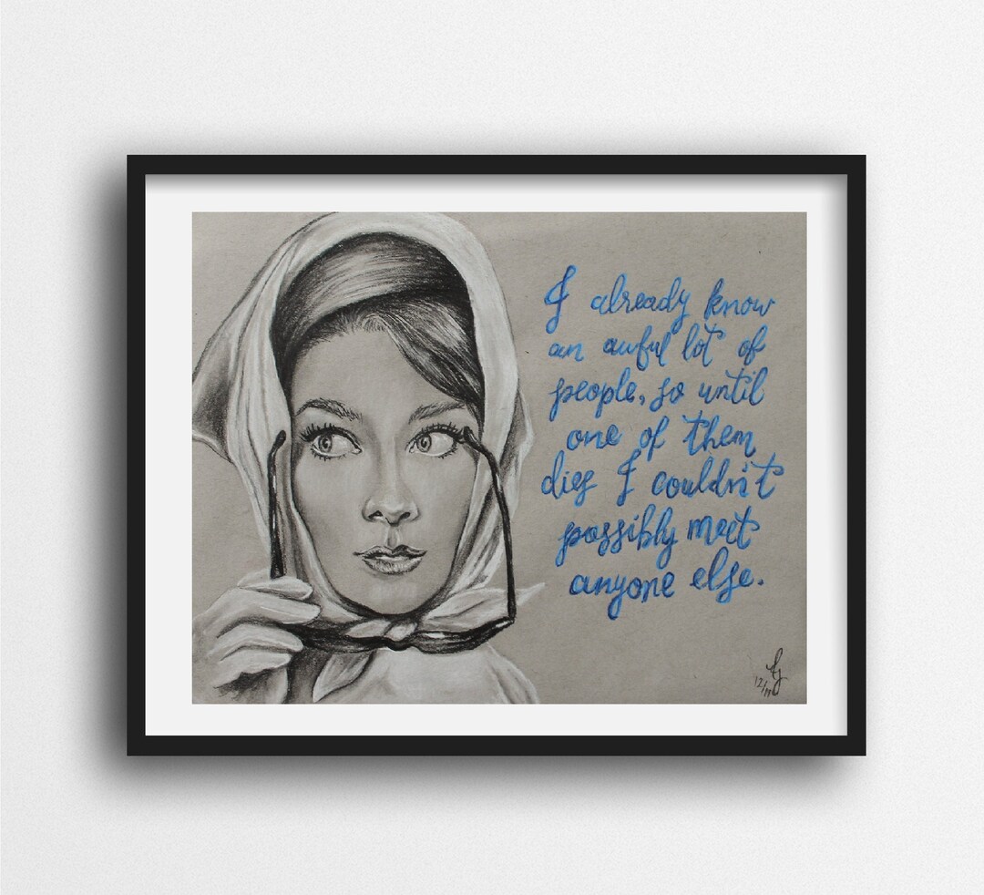 Audrey Hepburn 'charade' Film Quote 8x10 Print - Etsy