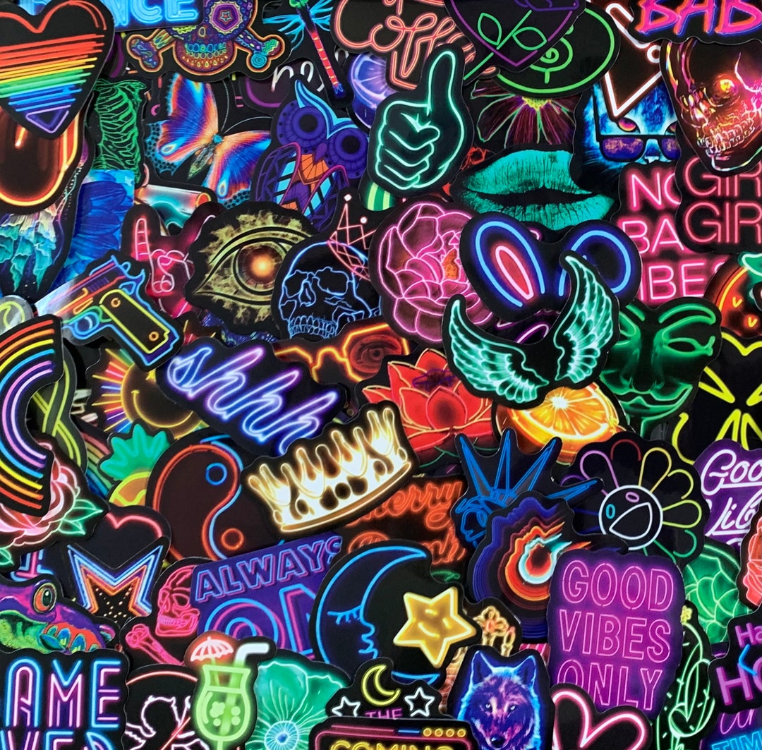Neon Lights Sticker - Etsy