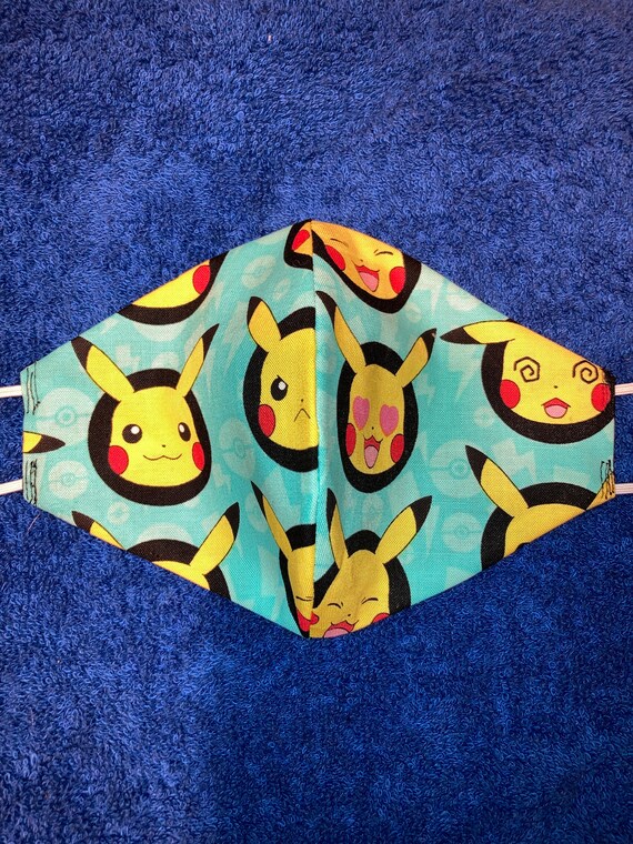 Pikachu Face Mask | Etsy