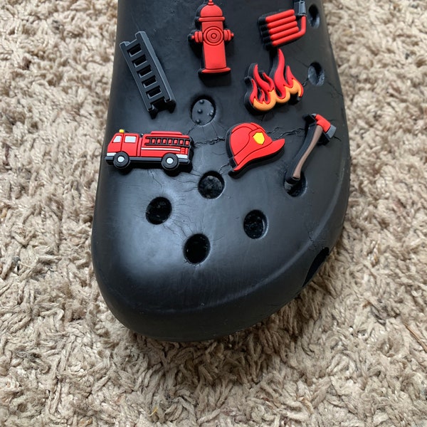 Firefighter Croc Jibbitz - Etsy