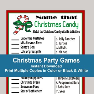Christmas Trivia Candy Game, Tween Christmas Games, Adult Party Game ...