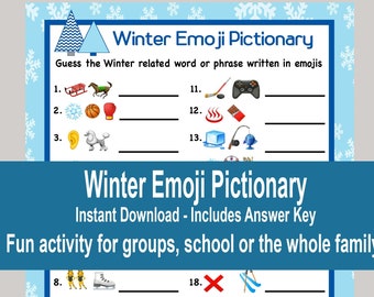 Christmas Emoji Pictionary Christmas Printable (Instant Download) - Etsy
