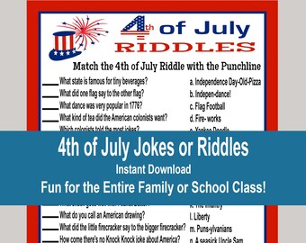 4th of July Riddles - Etsy