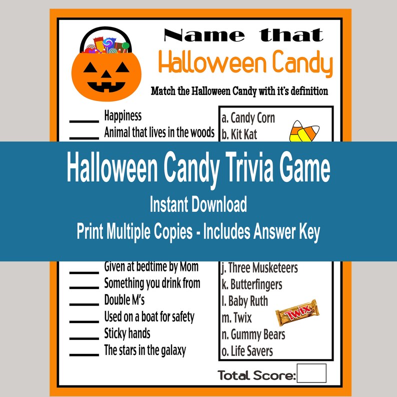 Halloween Party Activity, Halloween Candy Game, Halloween Game for Kids ...