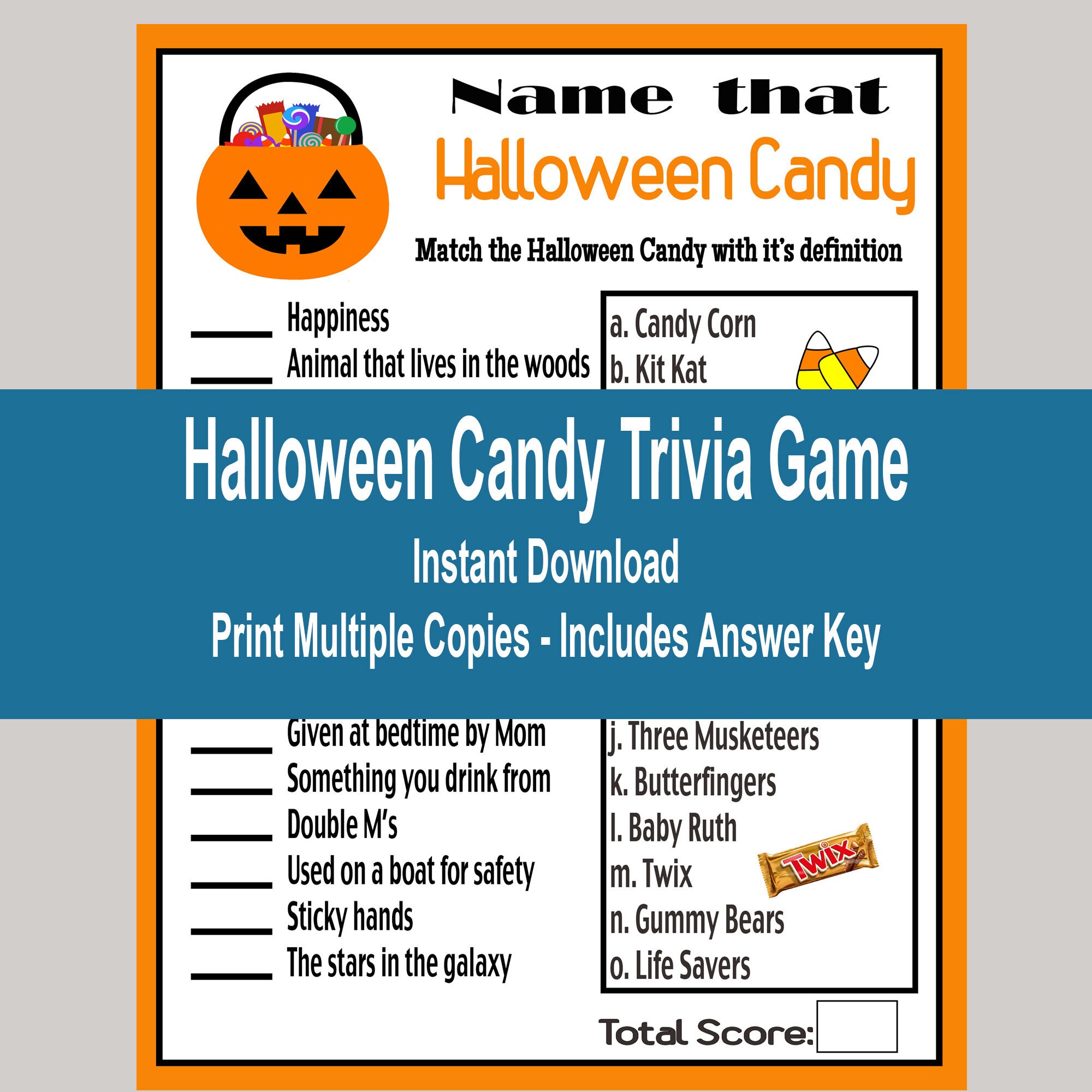 Halloween Party Activity, Halloween Candy Game, Halloween Game for Kids ...