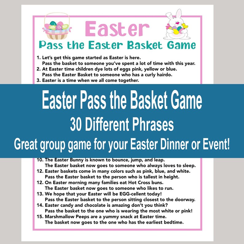 Easter Game, Pass the Gift Game, Easter Games for Kids, Easter Egg Game ...