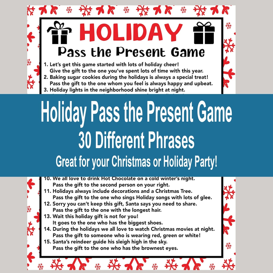 Pass the Gift Game, Pass the Present Game 2023, Christmas Games for ...