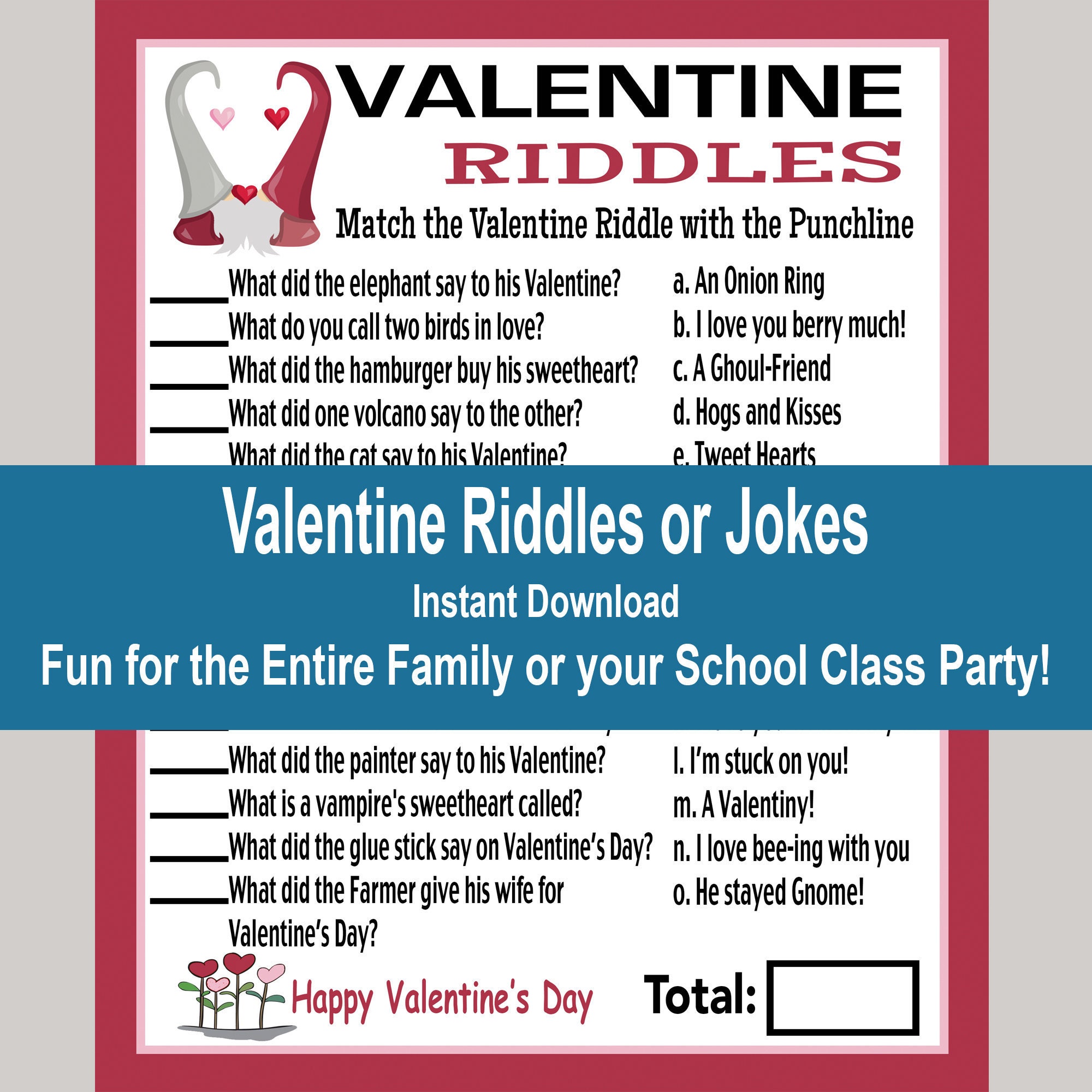 Valentine Riddles Game, Valentine School Games, Galentines Day Game ...