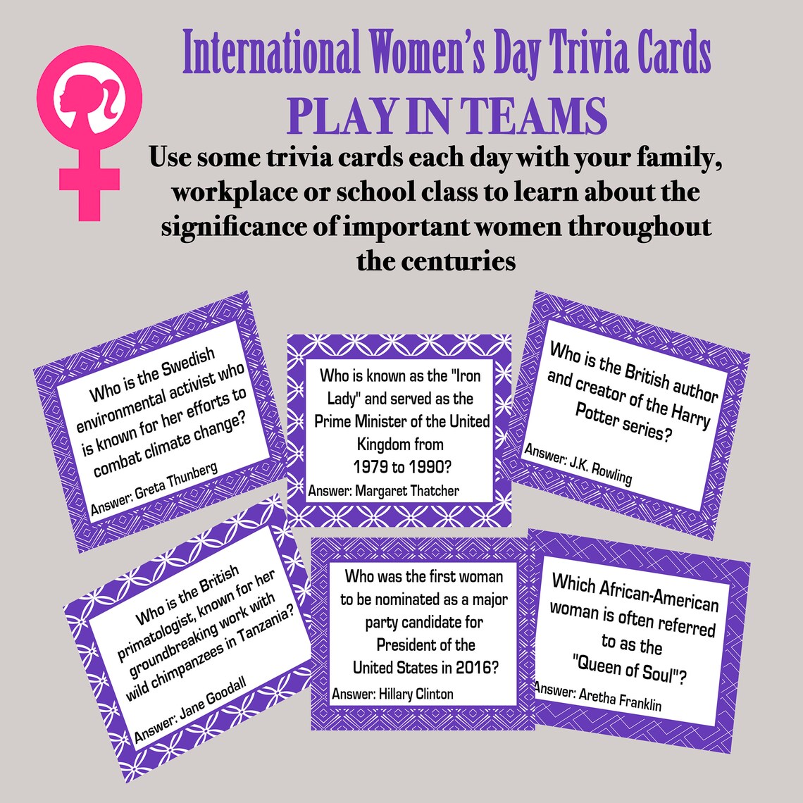 International Women's Day Trivia Quiz, Womens History Month Trivia ...
