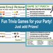 Tennis Games, Tennis Party Games, Tennis Trivia Game, Tennis Tournament ...
