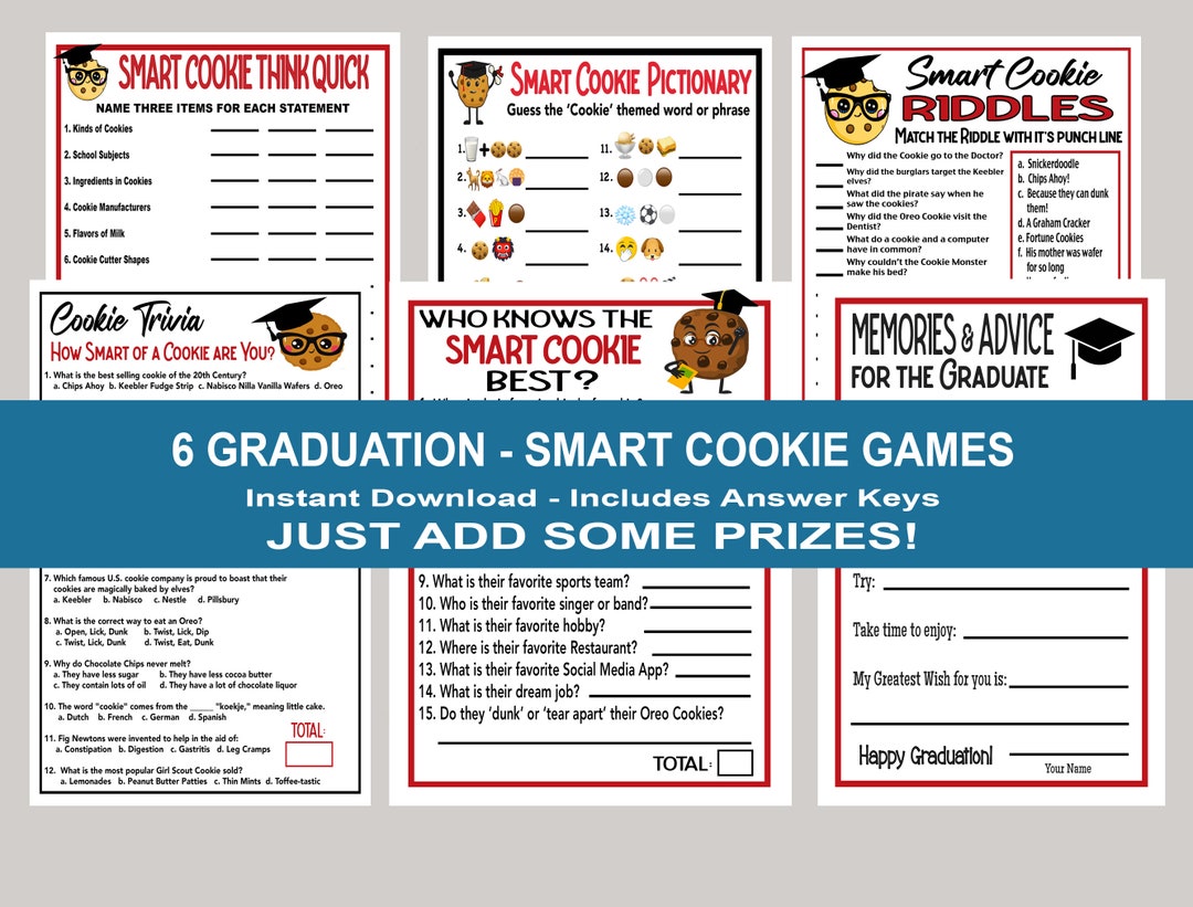 Smart Cookie Graduation Games, Smart Cookie Graduation Party, Smart ...