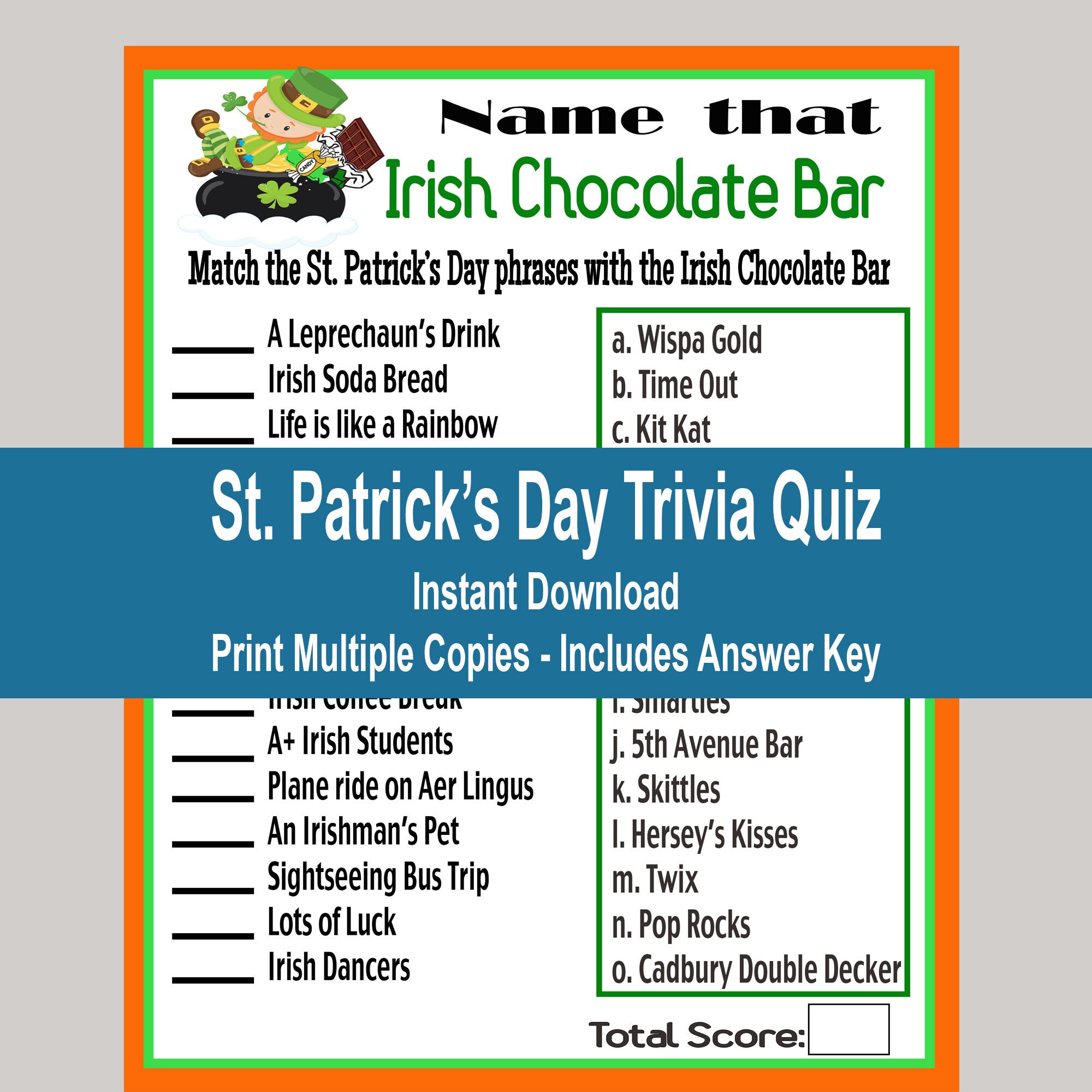 St Patricks Day Games, Tween St Patricks Day Trivia,teen St Patricks ...