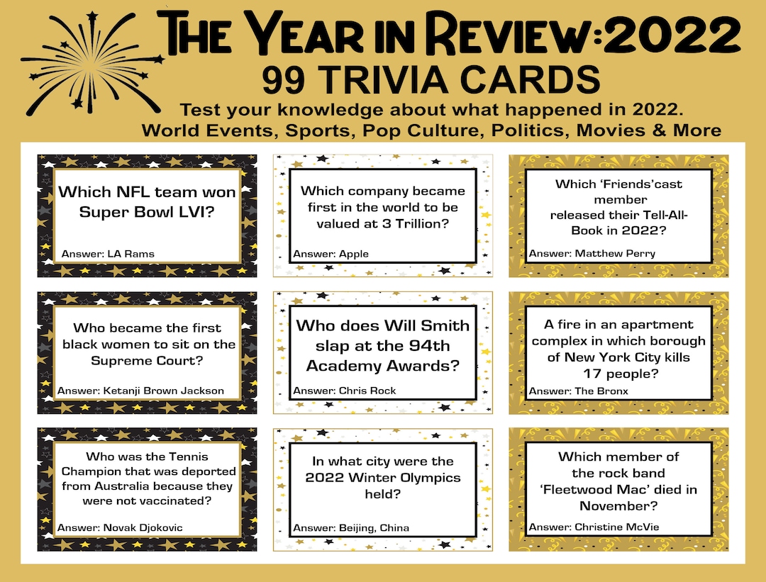Printable New Year’s Eve Trivia - Mom. Wife. Busy Life.