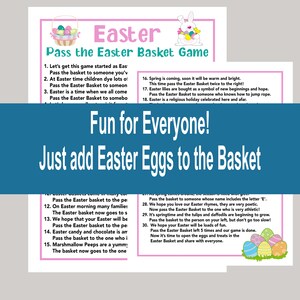 Easter Game, Pass the Gift Game, Easter Games for Kids, Easter Egg Game ...