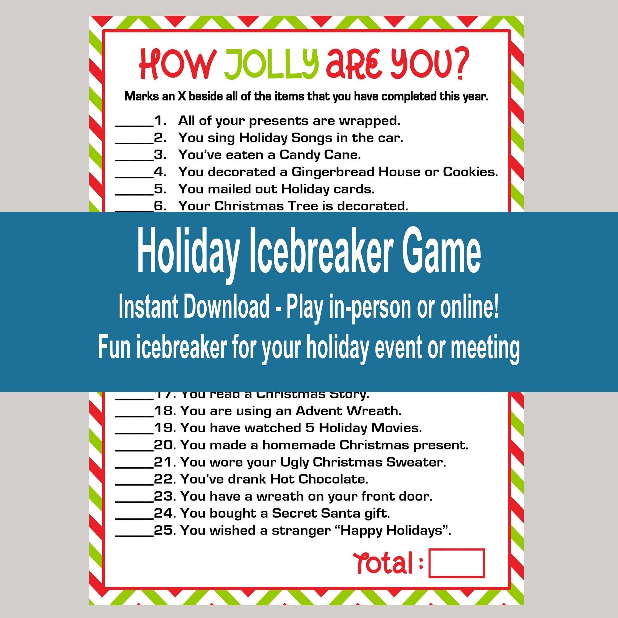 Christmas Icebreaker Game, Virtual Game, Zoom Game, Holiday Icebreaker ...