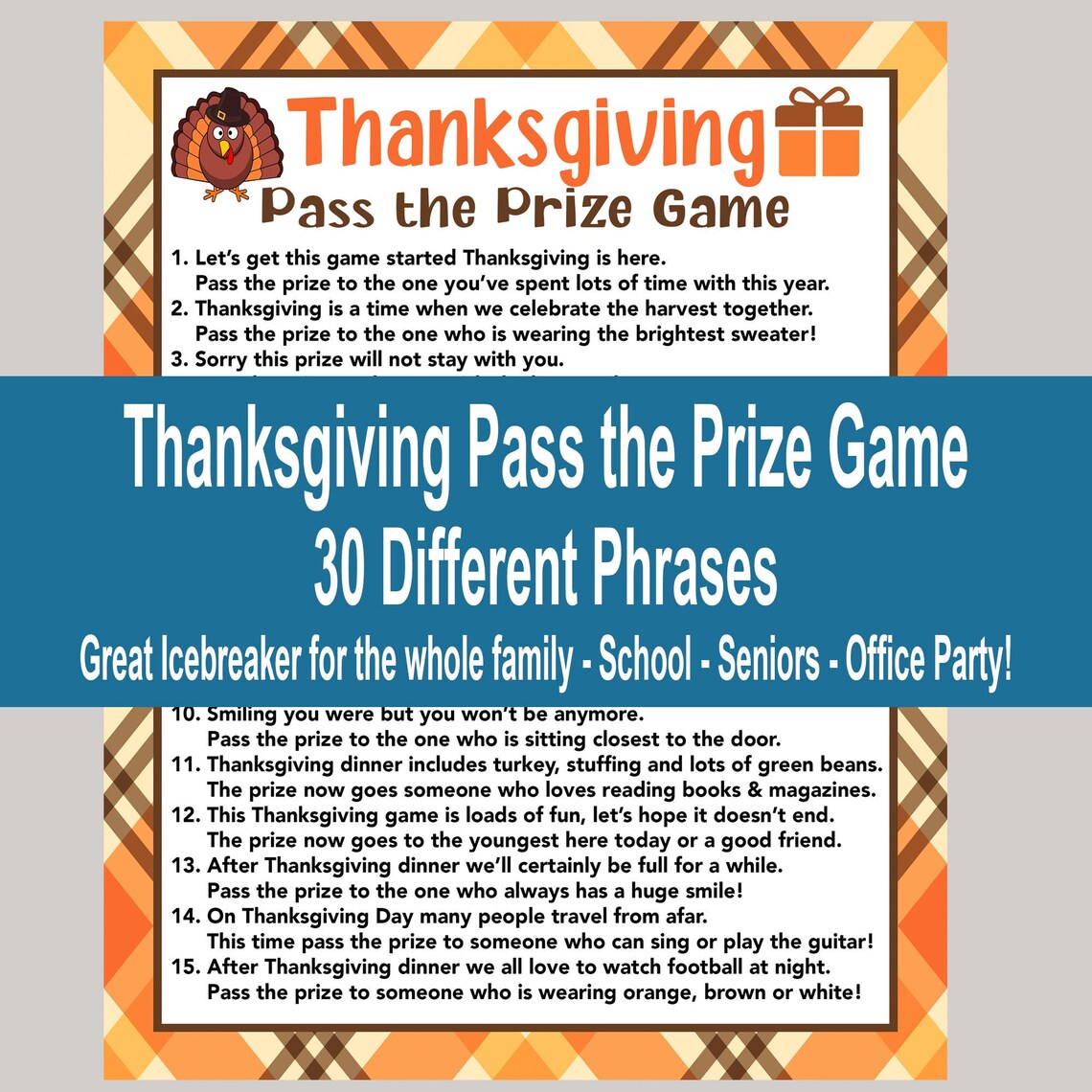 Thanksgiving Pass the Gift Game, Pass the Present Game 2023 ...