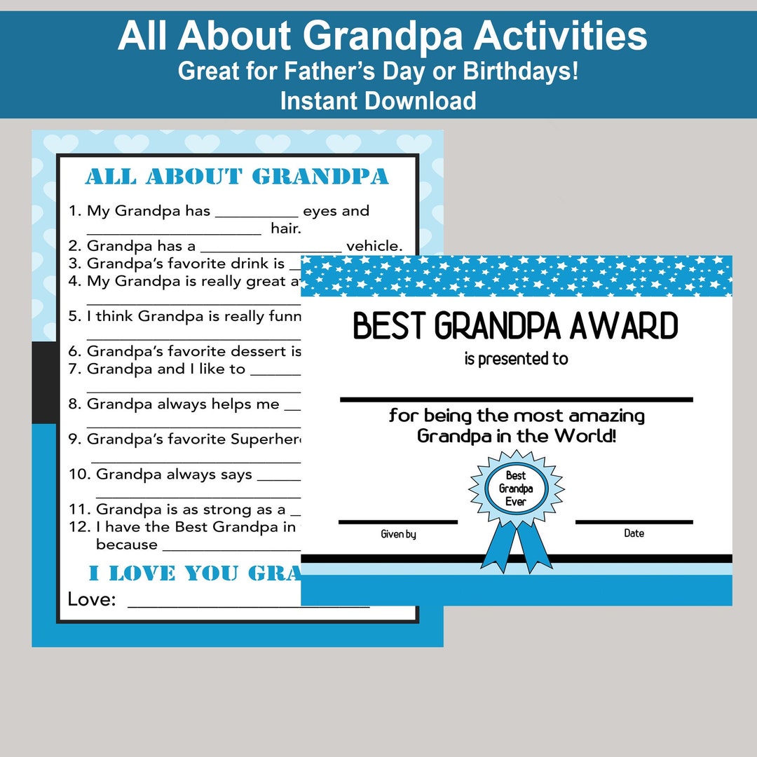 Worlds Best Grandpa Best Grandpa Award All About Grandpa